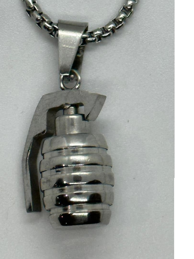 Hang Grenade Pendent & Chain Stainless Steel SP40 – Stainless Steel ...
